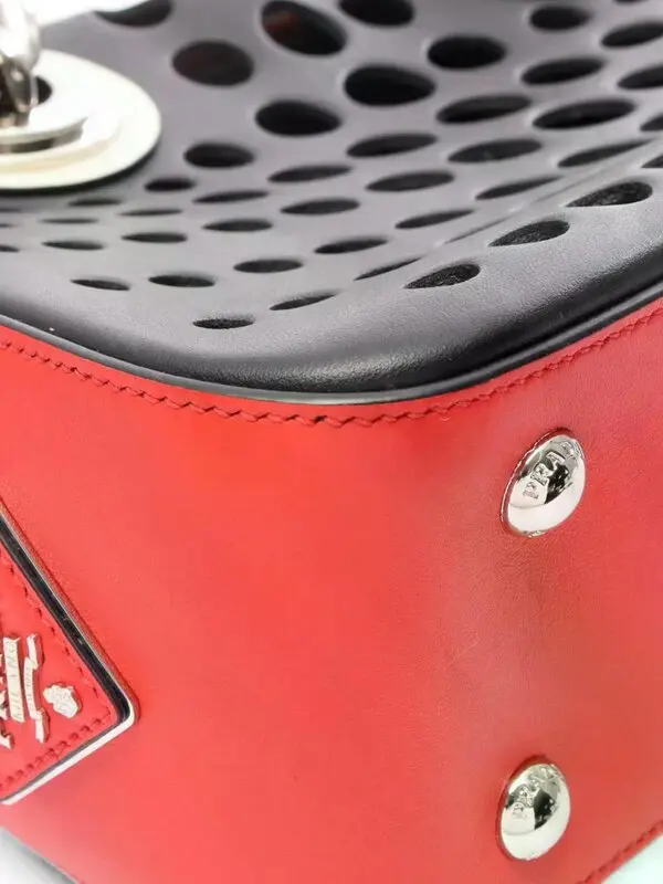 Prada 2010s City Fori Perforated Shoulder Bag