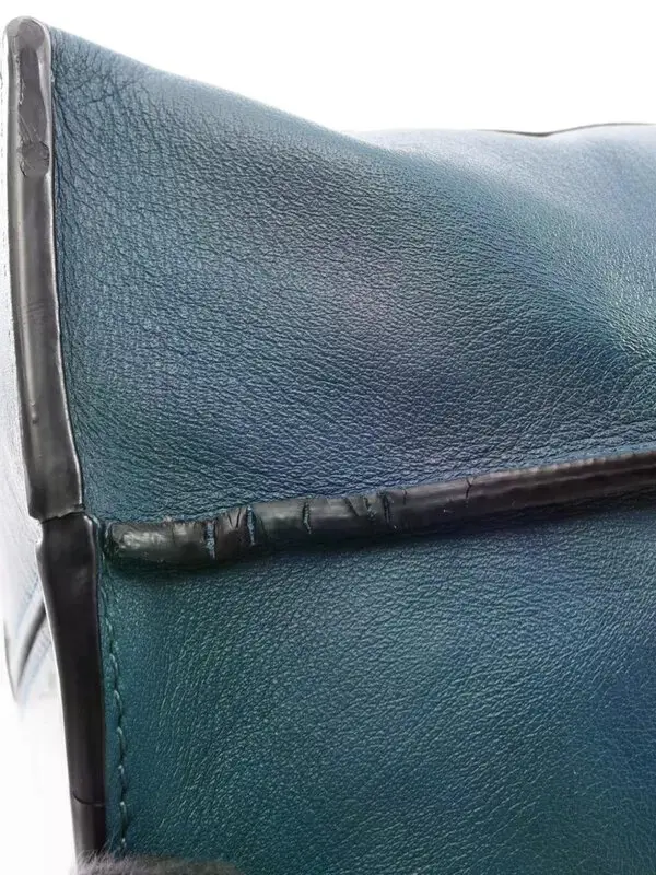 Loewe Anagram Leather Tote Bag - Blue