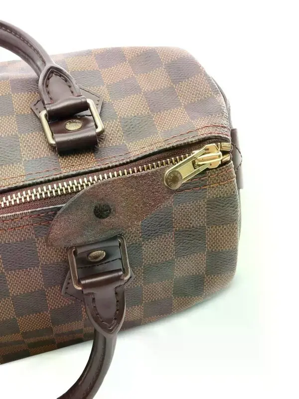 LOUIS VUITTON 2008 25 Damier Ebene Speedy Tote Bag - Brown