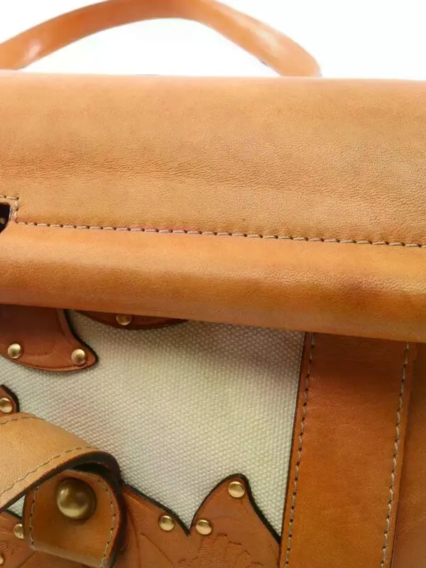 Gucci 2010s Floral-carving Bamboo Handbag