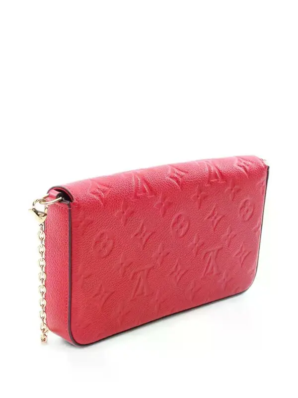LOUIS VUITTON 2020 Félicie Monogram Empreinte Shoulder Bag - Red