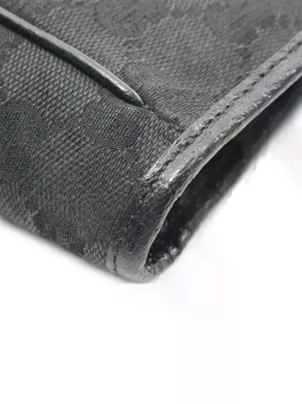 Gucci Gg Canvas Leather Trimmed Handbag