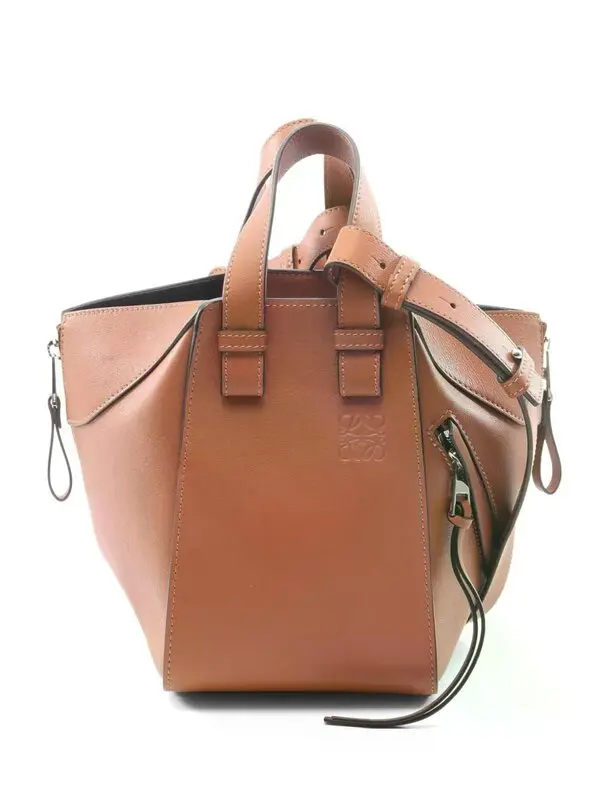 Loewe 2010s Hammock Leather Tote Bag - Brown