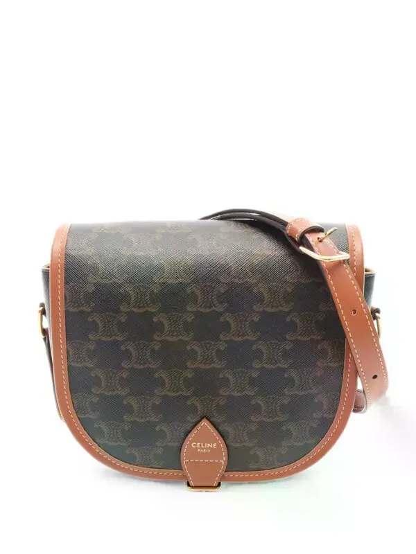 Celine 2010s Medium Folco Shoulder Bag - Black