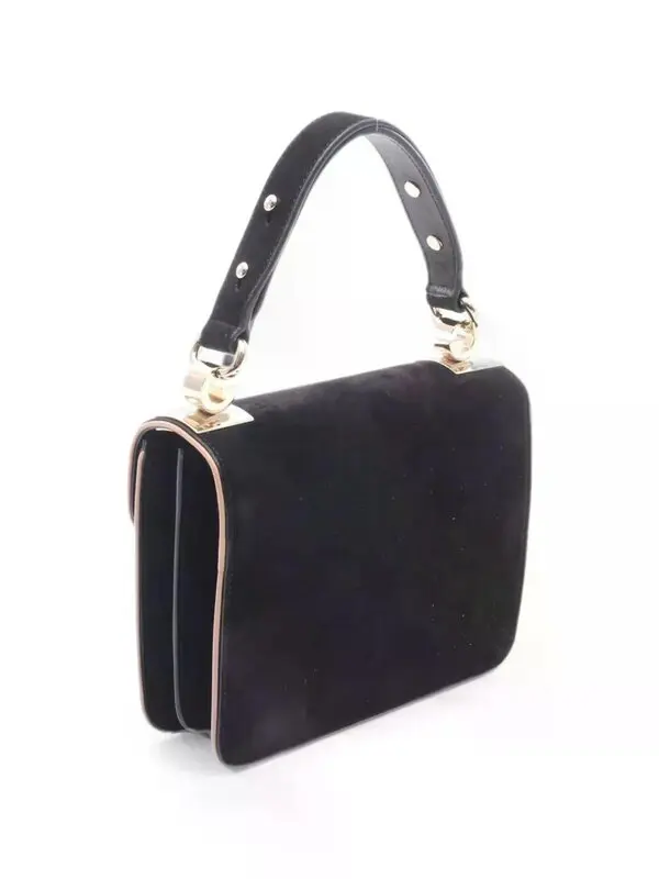 Gucci Nubuck Leather 1973 Flap Mini Bag - Black