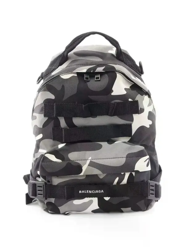 Balenciaga 2010s Small Army Multi-carry Camouflage Backpack
