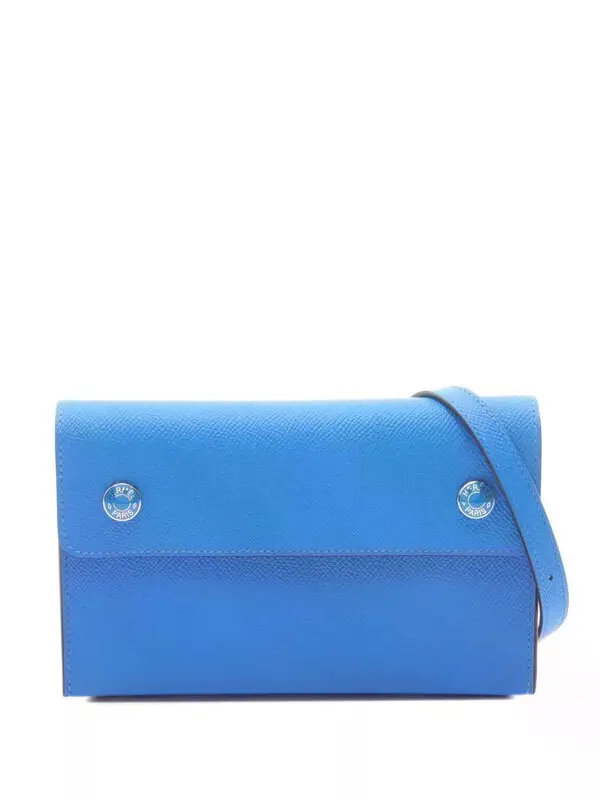 Hermès Snap To Go Leather Shoulder Bag - Blue
