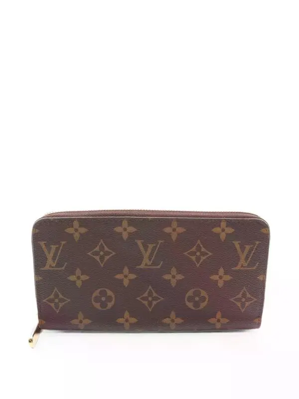 LOUIS VUITTON Monogram Rose Ballerine Zippy Wallet - Brown