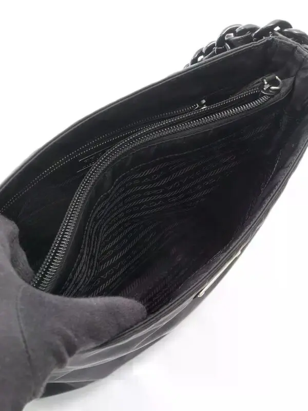Prada 2010s Tessuto Bacheli Chain Shoulder Bag