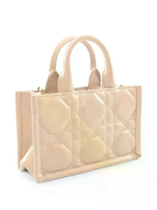 Dior 2010s Mini Macro Cannage Tote Bag - Neutrals