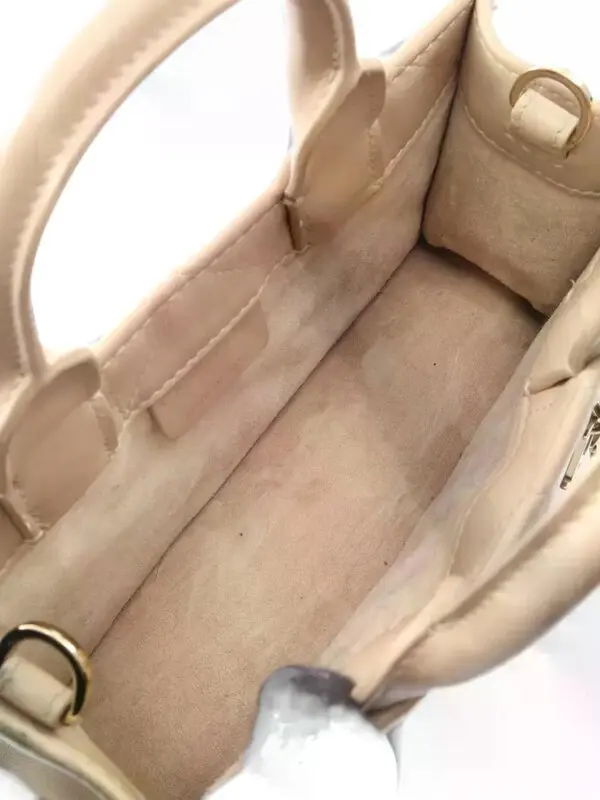 Dior 2010s Mini Macro Cannage Tote Bag - Neutrals