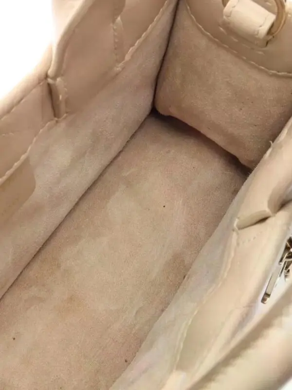 Dior Mini Macro Cannage Tote Bag - Neutrals