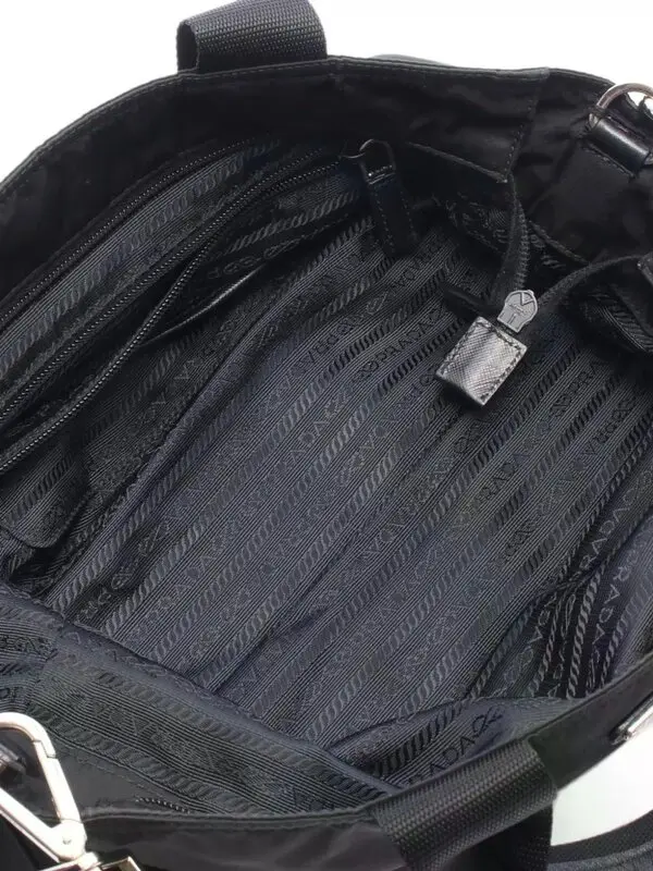 Prada 2000s Triangle Logo Tote Bag