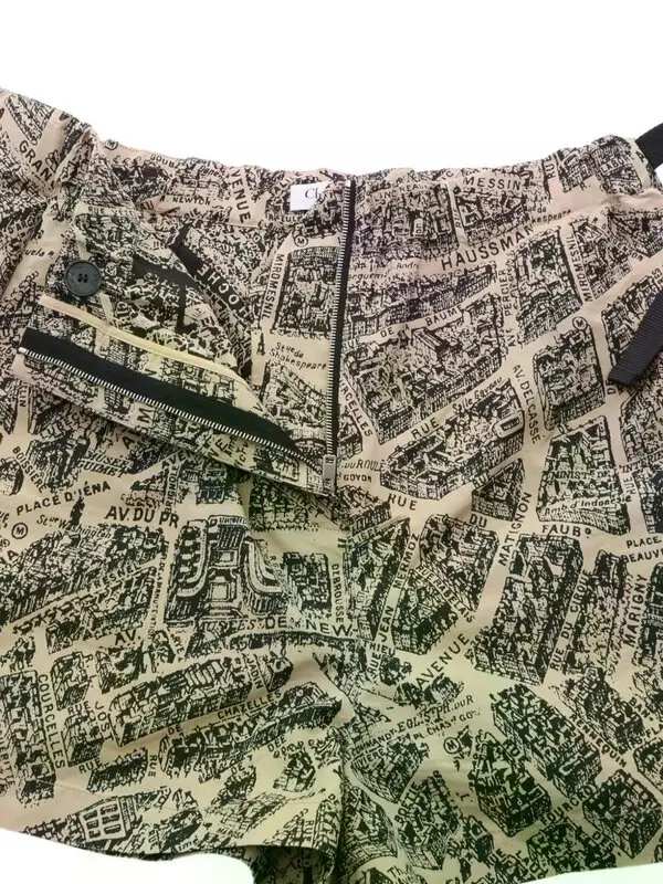Dior Map Of Paris Print Wrap Shorts