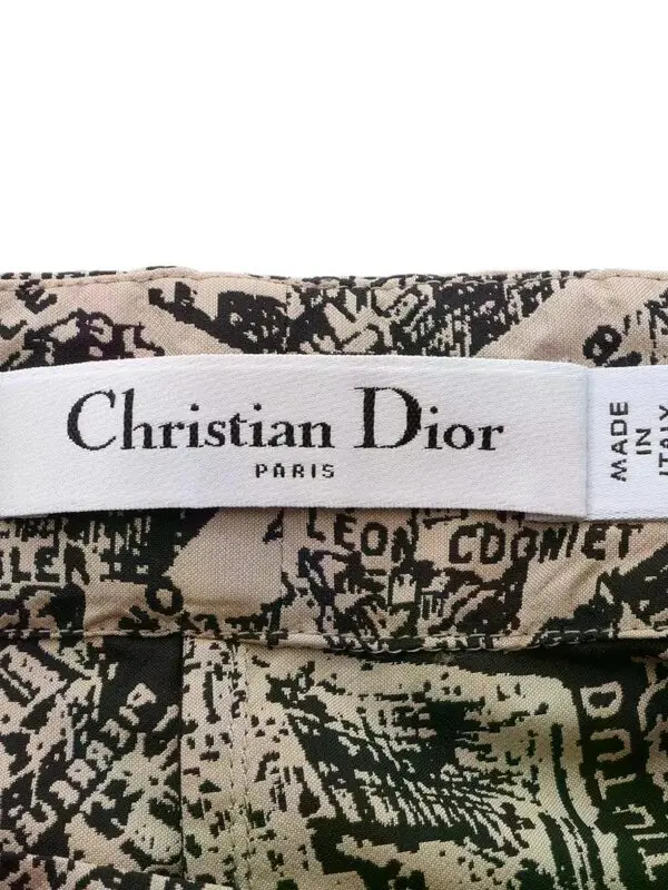 Dior Map Of Paris Print Wrap Shorts