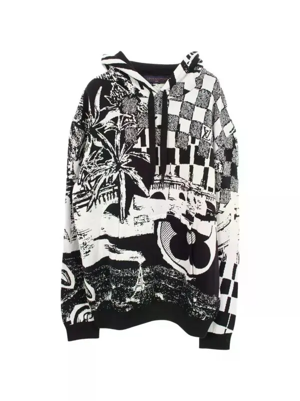 LOUIS VUITTON Paris Collage Jacquard Hoodie