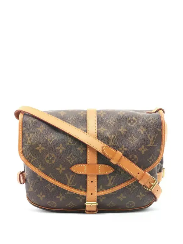 LOUIS VUITTON 1998 Monogram Saumur Shoulder Bag - Brown