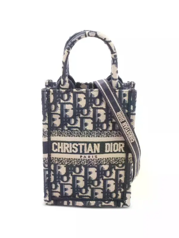 Dior 2010s Book Tote Handbag - Blue