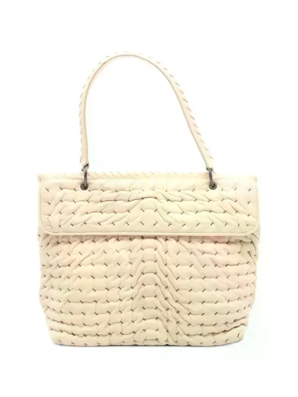 Bottega Veneta 2000s Intrecciato Tote Bag - Neutrals