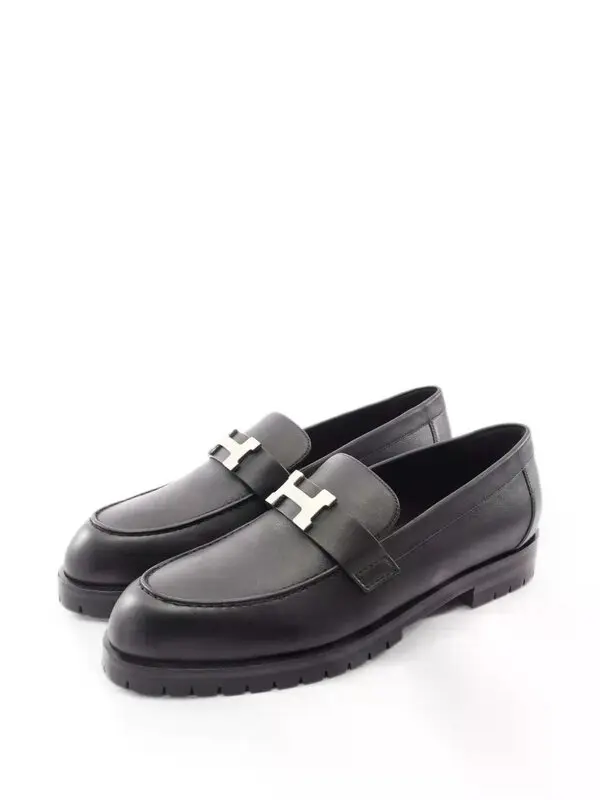 Hermès 2020s Faubourg-h Plaque Loafers