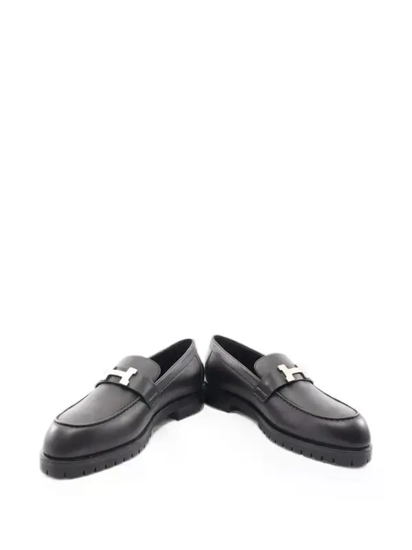 Hermès 2020s Faubourg-h Plaque Loafers