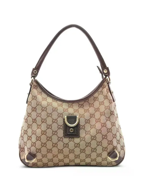 Gucci 2000s Abby Gg Canvas Shoulder Bag - Neutrals