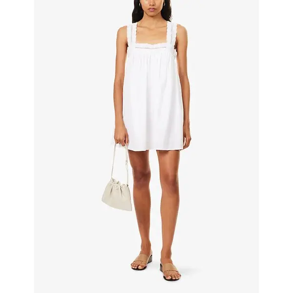 Dissh Lace-trim Cotton-blend Mini Dress