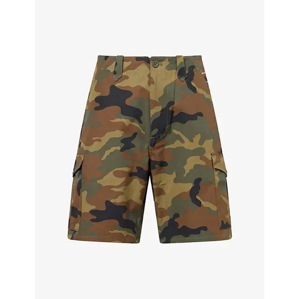 AUSTIN POST Straight-fit Cotton Cargo Shorts - Camo