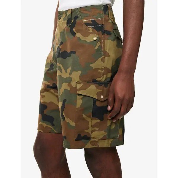 AUSTIN POST Straight-fit Cotton Cargo Shorts