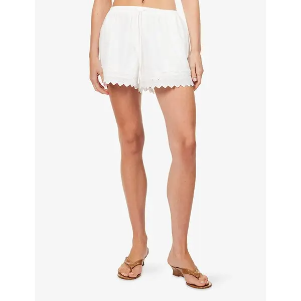 Dissh Lace-trim Cotton-blend Shorts - White