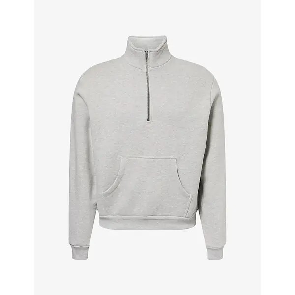 AUSTIN POST Rodeo Fleece Mock Zip Cotton Jumper