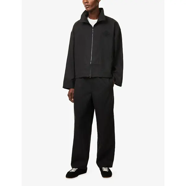 THE COUTURE CLUB Cupro Panelled Woven Trousers - Black