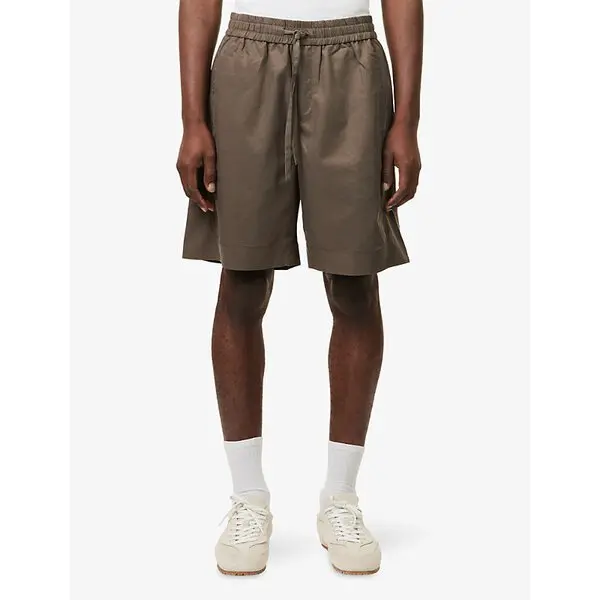 THE COUTURE CLUB Cupro Panelled Woven Shorts