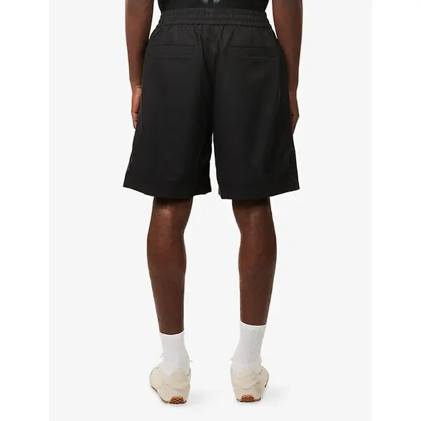 THE COUTURE CLUB Cupro Panelled Woven Shorts