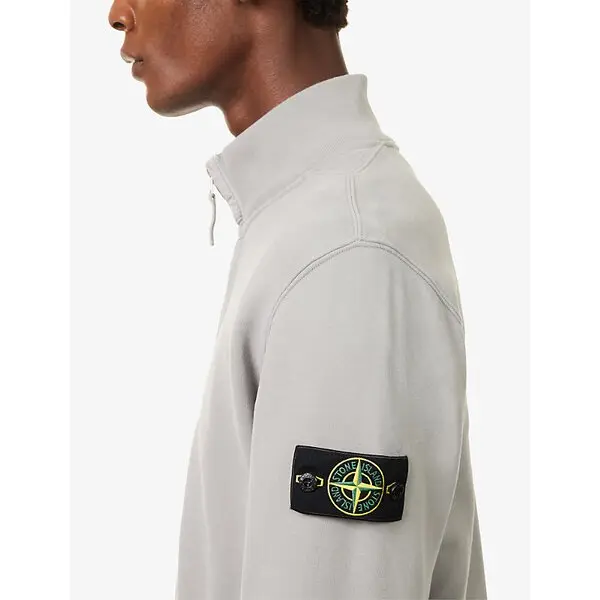 Stone Island Compass-badge Brushed Cotton-jersey Jacket