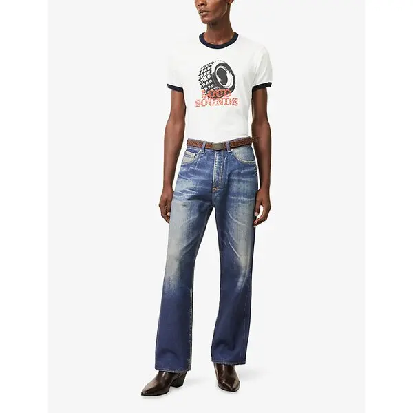 AUSTIN POST Ringer Loud Sounds Cotton T-shirt