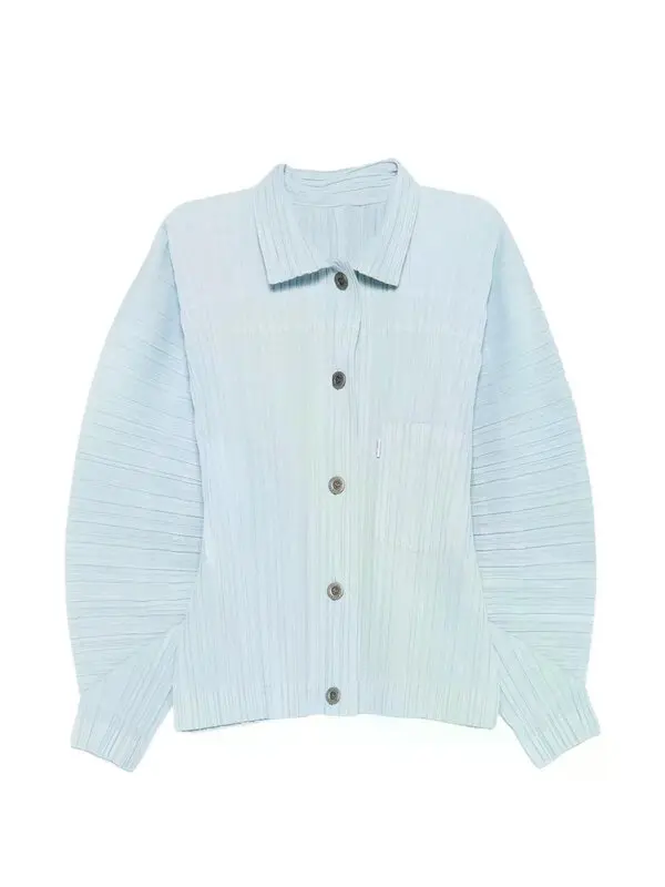 Issey Miyake Pleated Shirt - Blue