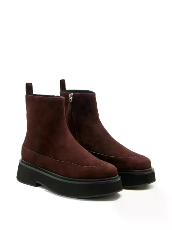 NEOUS 50mm Buna Platform Zip Ankle Boots