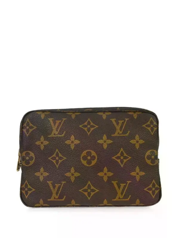 LOUIS VUITTON 1988 Monogram Trousse Toilette 18 Mini Clutch Bag - Brown