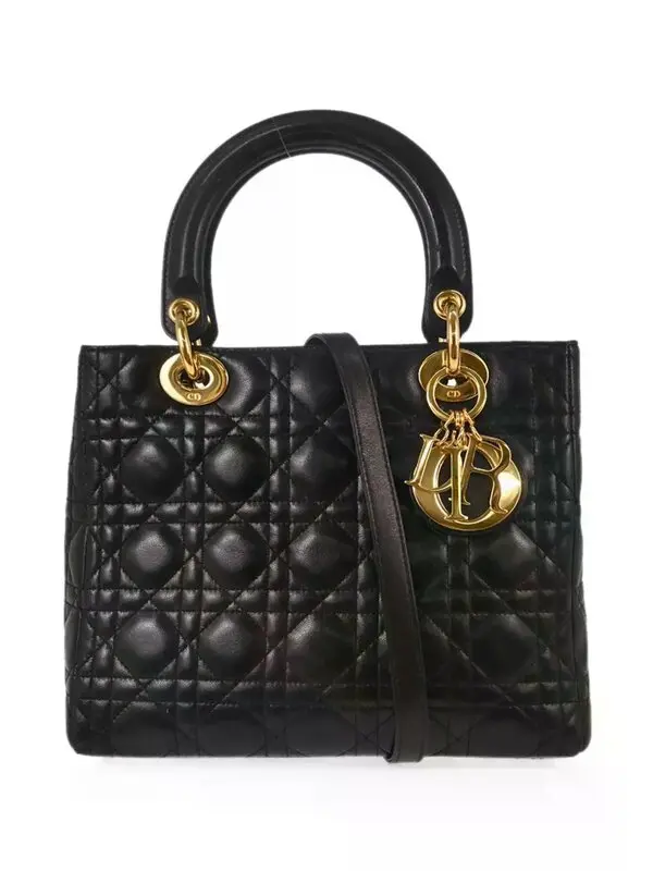 Dior 2020 Lady Cannage Handbag - Black
