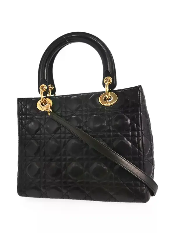 Dior 2020 Lady Cannage Handbag - Black