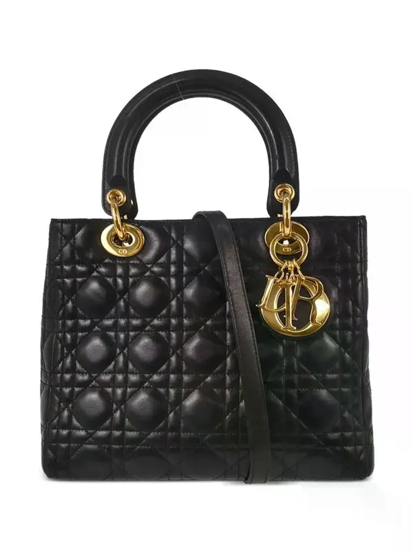 Dior 2020 Lady Cannage Handbag - Black