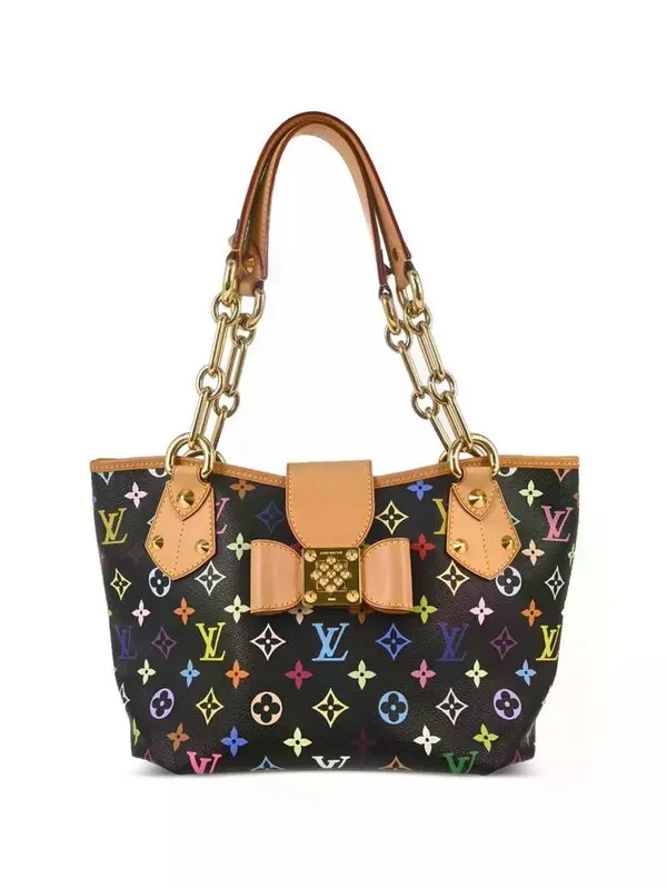 LOUIS VUITTON Monogram Multicolore Annie Mm Tote Bag - Black