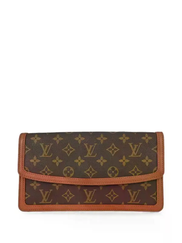LOUIS VUITTON 1991 Monogram Pochette Dame Clutch Bag - Brown