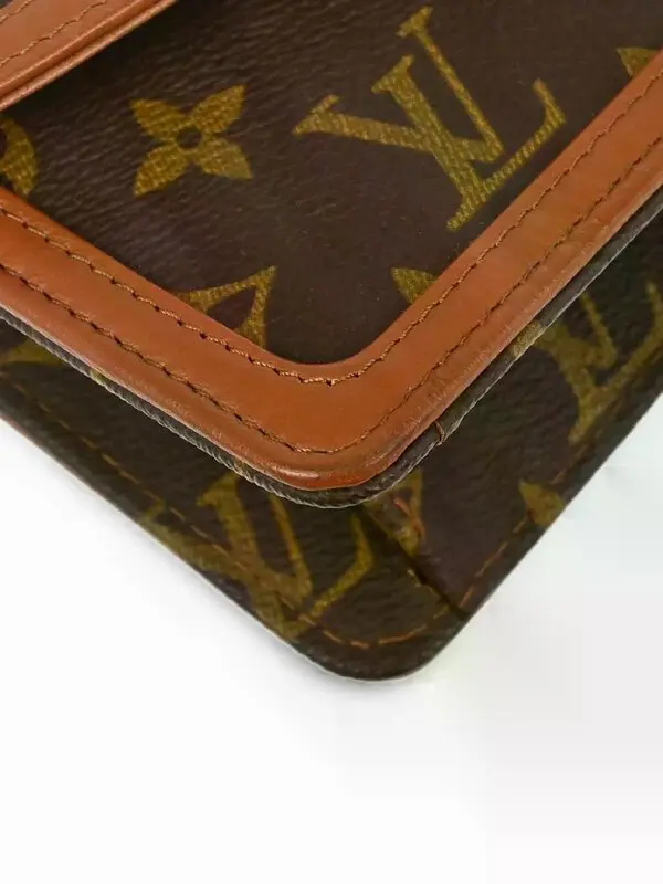LOUIS VUITTON 1991 Monogram Pochette Dame Clutch Bag - Brown