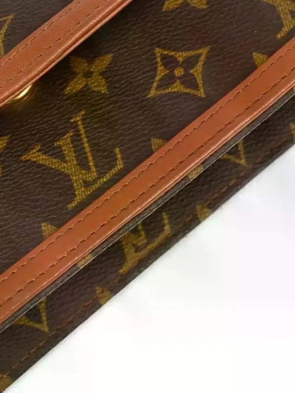 LOUIS VUITTON 1991 Monogram Pochette Dame Clutch Bag - Brown