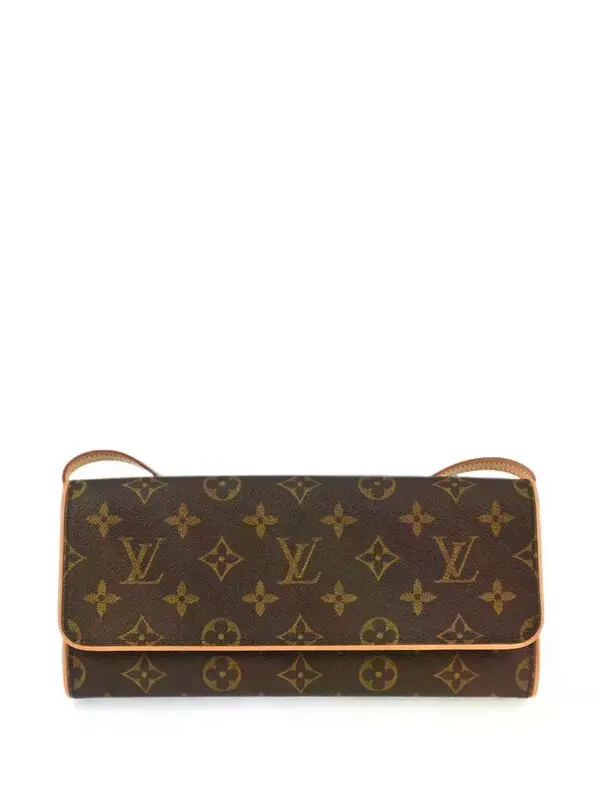 LOUIS VUITTON 2001 Gm Pochette Twin Monogram Shoulder Bag - Brown