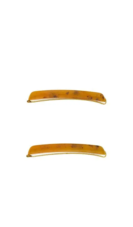 LELET NY Bleeker Mini Bobbi Pin Set Of 2 - Brown