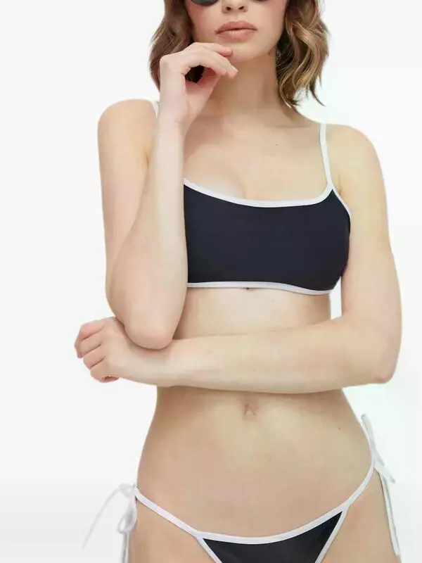SAMSOE SAMSOE Contrast-trim Bikini Top - Black