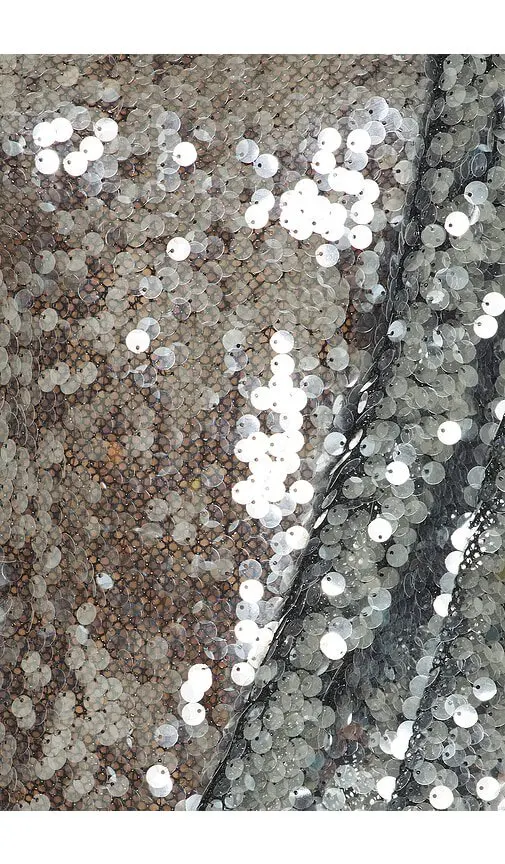 Lapointe Mesh Sequin Sleeveless Gown With Sash In . Also